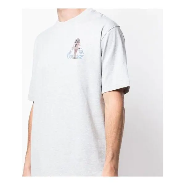 PALACE Rolls P3 Back Logo Gradient Large Triangle Printing Short Sleeve Gray - Grey