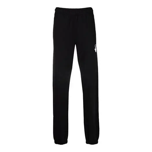 Off-White Fw21 Cotton Arrow Printing Sports Pants/trousers/joggers Loose Fit - Black