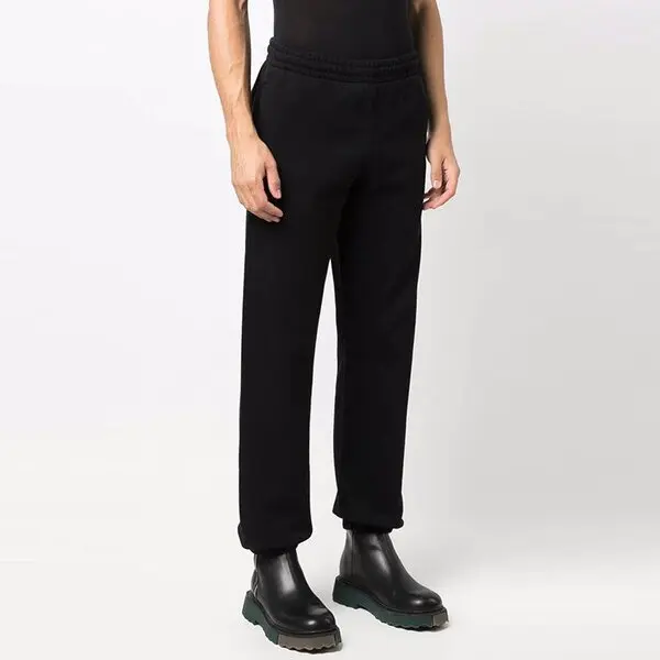 Off-White Fw21 Cotton Arrow Printing Sports Pants/trousers/joggers Loose Fit - Black