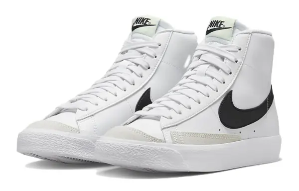 Nike Blazer Mid '77 High Top Sneakers - White/black/barely Volt