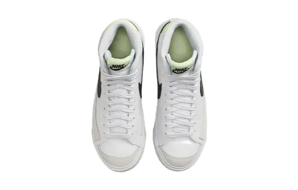 Nike Blazer Mid '77 High Top Sneakers - White/black/barely Volt