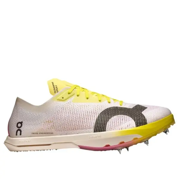On Cloudspike Citius 2 Track Spikes - White/raspberry