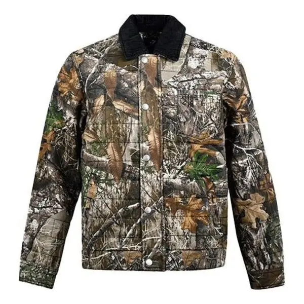 CONVERSE Quilted Camouflage Stand Collar Jacket - Multi-color