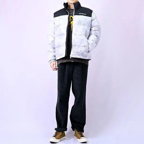 CONVERSE Short Down Jacket - Grey