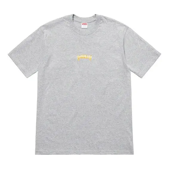 Supreme Ss19 Fronts Tee Heather Round Neck Pullover Short Sleeve Gray - Grey