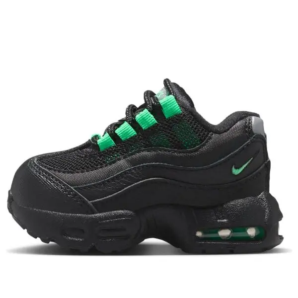 Nike Max 95 Recraft 'green Shock' Sneakers - Black/black/pearl Grey