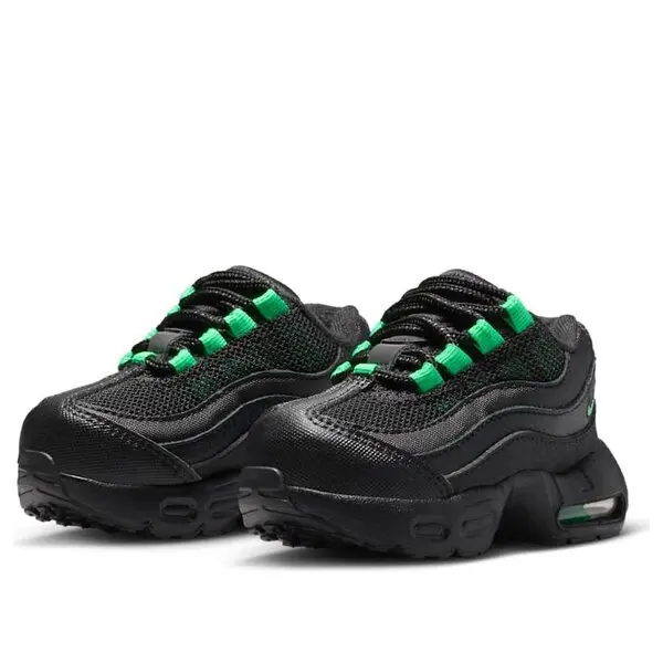 Nike Max 95 Recraft 'green Shock' Sneakers - Black/black/pearl Grey