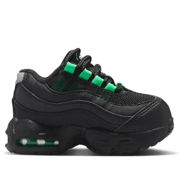 Nike Max 95 Recraft 'green Shock' Sneakers - Black/black/pearl Grey