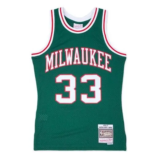 Mitchell & Ness Milwaukee Bucks Kareem Abdul-jabbar 1970-71 Nba Swingman Jersey - Green