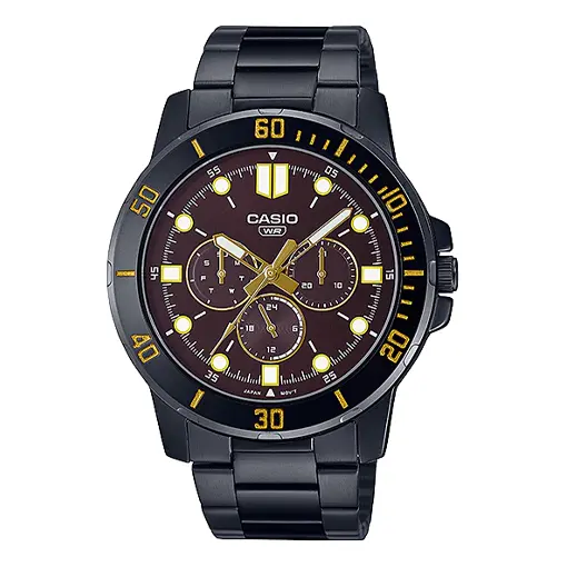 Casio Classic Analog Watch With Stainless Steel Strap - Black