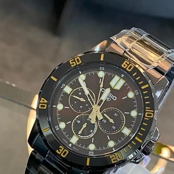Casio Classic Analog Watch With Stainless Steel Strap - Black