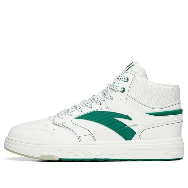 ANTA High Top Sneakers With Contrasting Accents - White/green