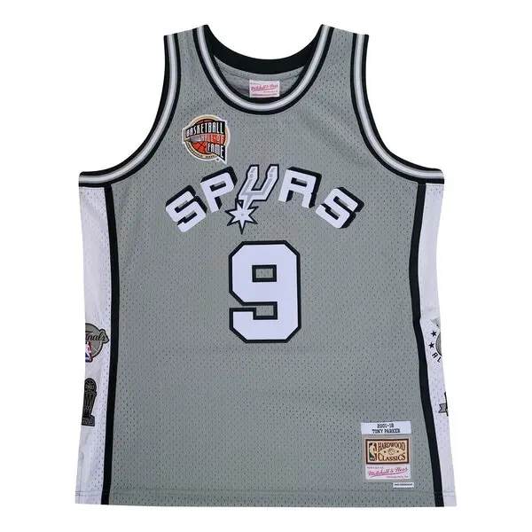 Mitchell & Ness Nba San Antonio Spurs Hall Of Fame Swingman Jersey Tony Parker 9 - Grey