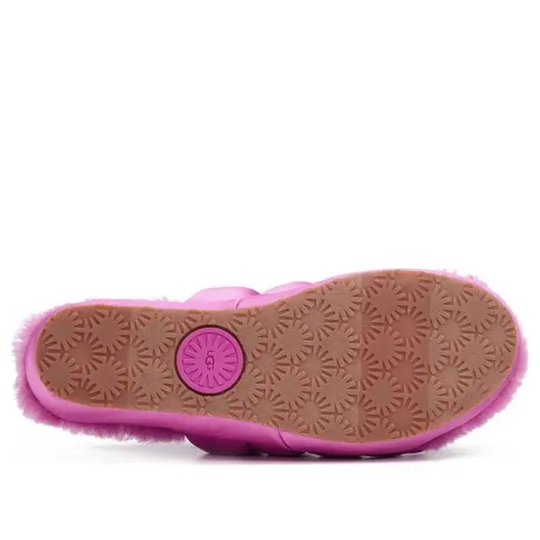UGG Fluff Slide Satin Sandals - Purple