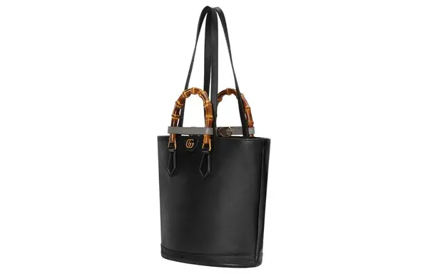 Gucci Diana Medium Tote Bag With Bamboo Handles - Black