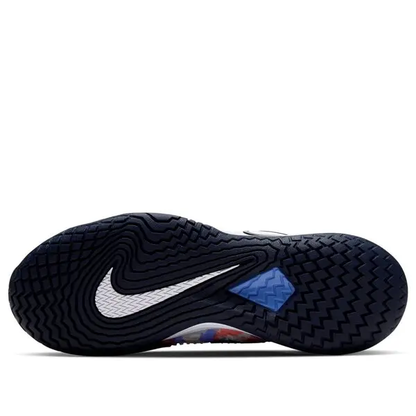 Nike Court Air Zoom Vapor Cage 4 Camouflage Athletic Shoes - White/blue/red