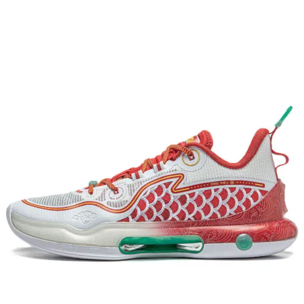 LI-NING Yushuai Evolution Low 'dragon Scale' Sneakers - White/red