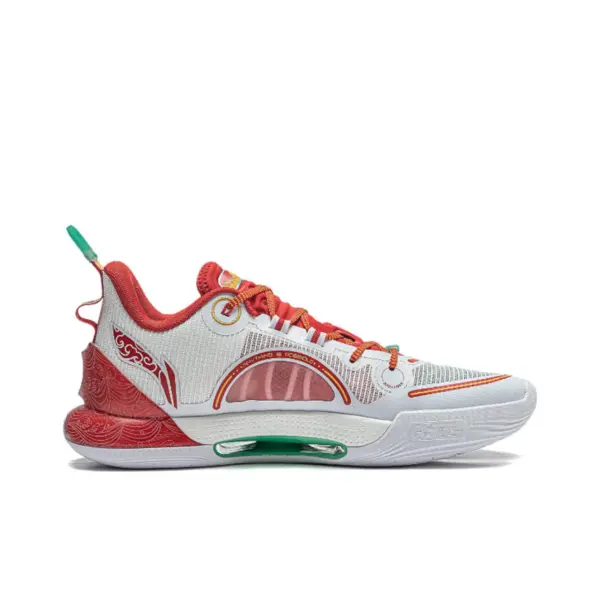 LI-NING Yushuai Evolution Low 'dragon Scale' Sneakers - White/red