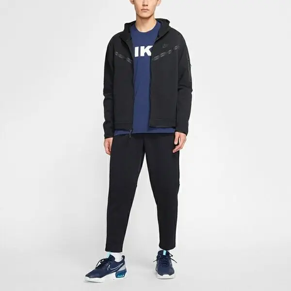 Nike Athleisure Casual Sports Breathable Lacing Long Pants - Black