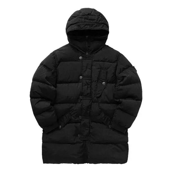 Stone Island Hooded Down Parka - Black
