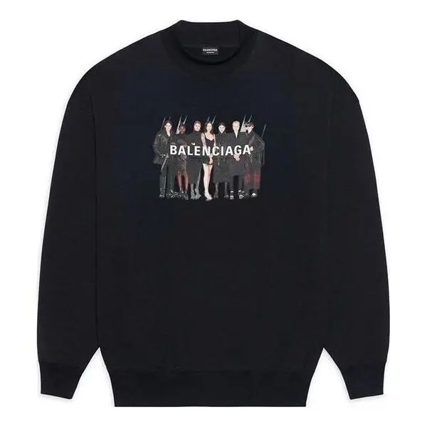 Balenciaga Real Crewneck Sweatshirt - Black