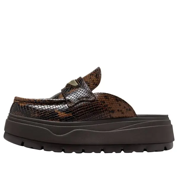 JORDAN Mule Croc Effect - Velvet Brown