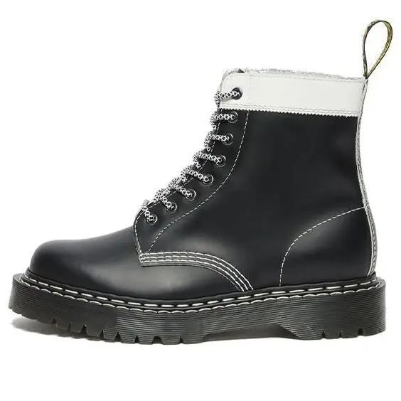Dr. Martens Pascal Bex Leather Contrast Lace Up Boots - Black