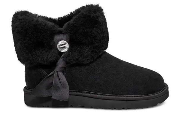 UGG Cinched Fur Mini Boots