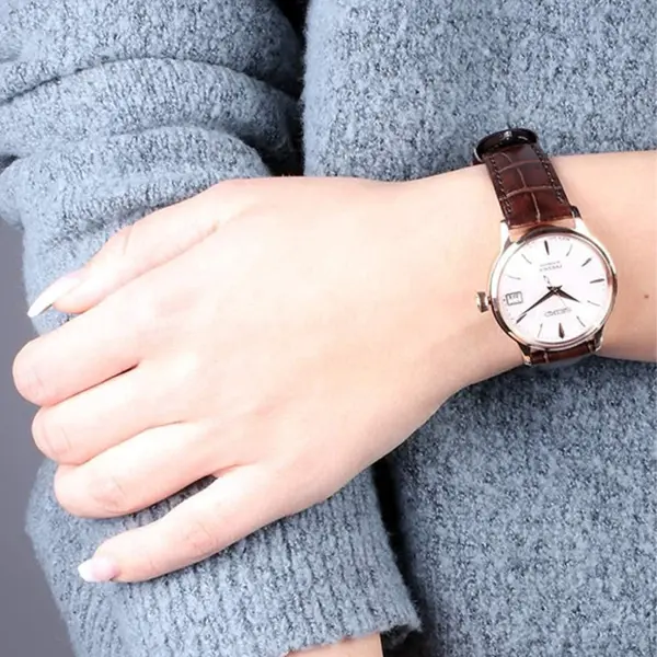 SEIKO Presage Automatic Watch With Brown Leather Strap