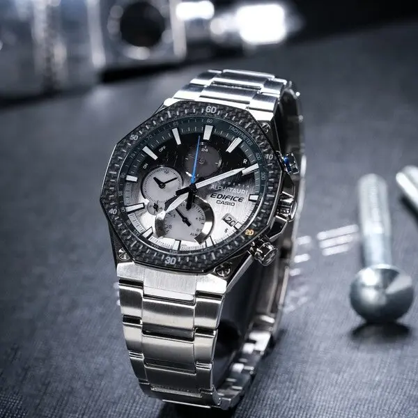 Casio Edifice Solar Powered Chronograph Watch With Sapphire Crystal