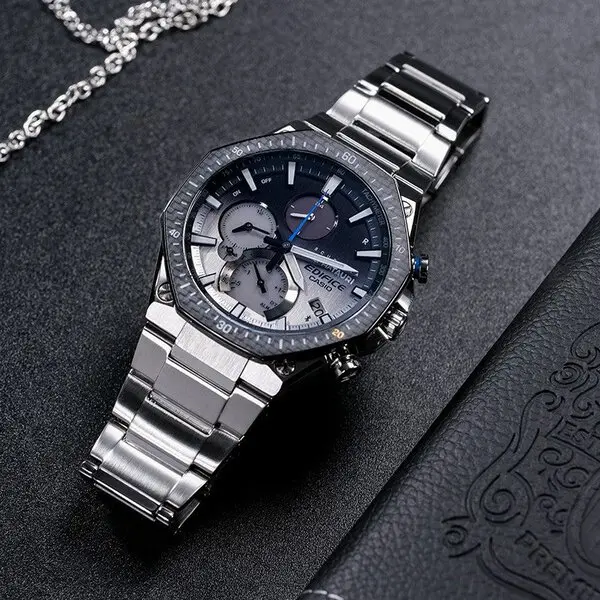 Casio Edifice Solar Powered Chronograph Watch With Sapphire Crystal