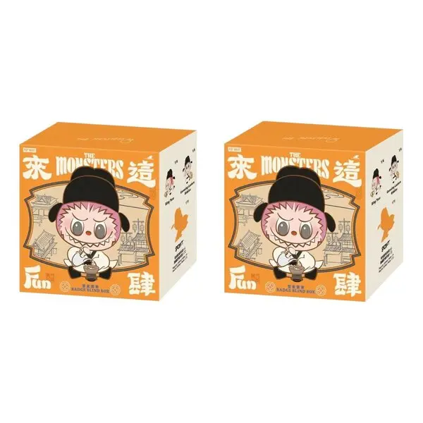 POP MART The Monsters Labubu Let's Have Fun Together Badge Sealed Case - Multi-color
