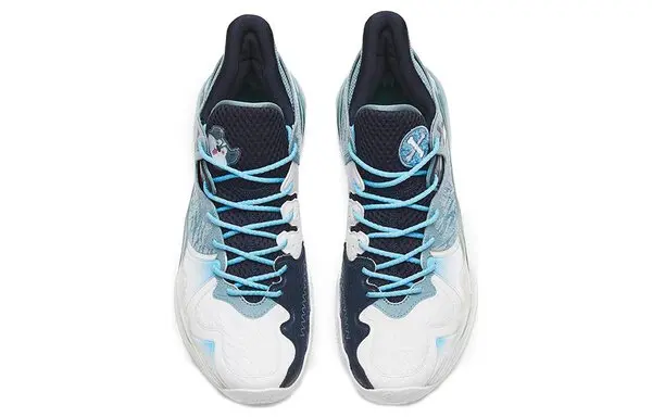 ANTA Shock Wave 4 "husky" Athletic Sneakers - Blue/white/black