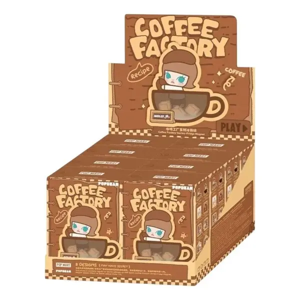 POP MART Pop Bean Coffee Factory Fridge Magnet Sealed Case - Multi-color