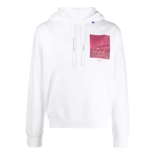 Off-White Arrows Sketch Cotton Hoodie - White