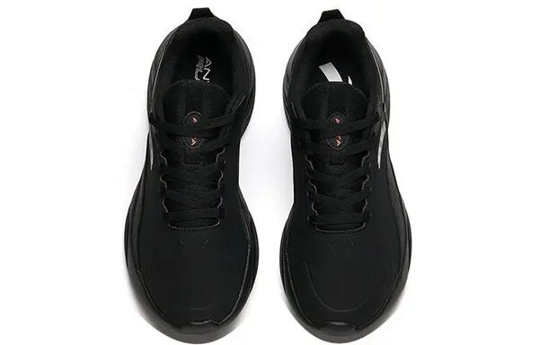 ANTA Leather Running Series Sneakers - Black/white