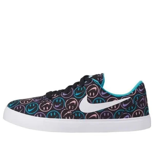 Nike Check Canvas Sb 'have A Day' Low Top Sneakers - Black/purple/green