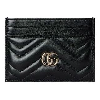 Gucci 26 Gg Marmont Card Holder Wallet - Black