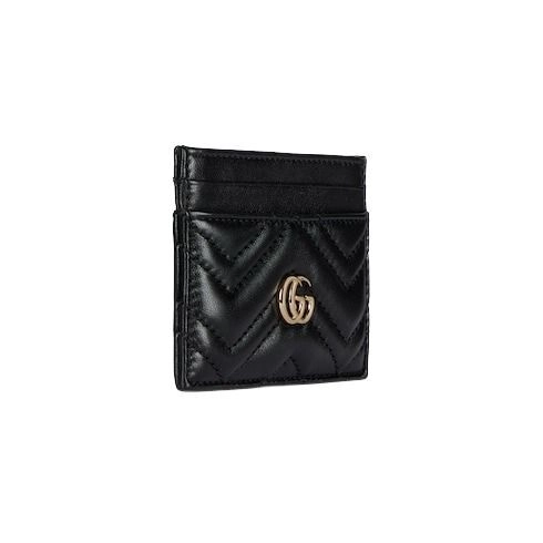 Gucci 26 Gg Marmont Card Holder Wallet - Black
