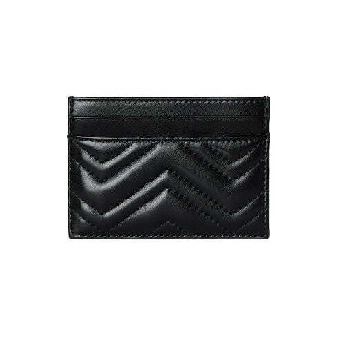 Gucci 26 Gg Marmont Card Holder Wallet - Black