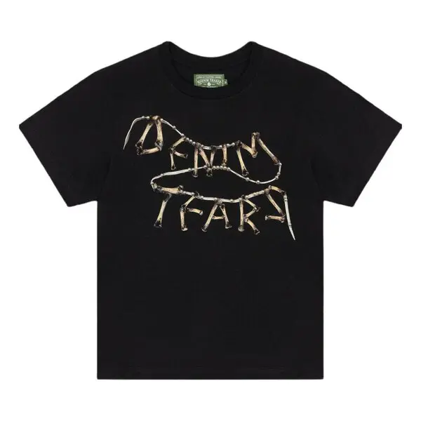 DENIM TEARS Kiss My Grits" Graphic Tee - Black