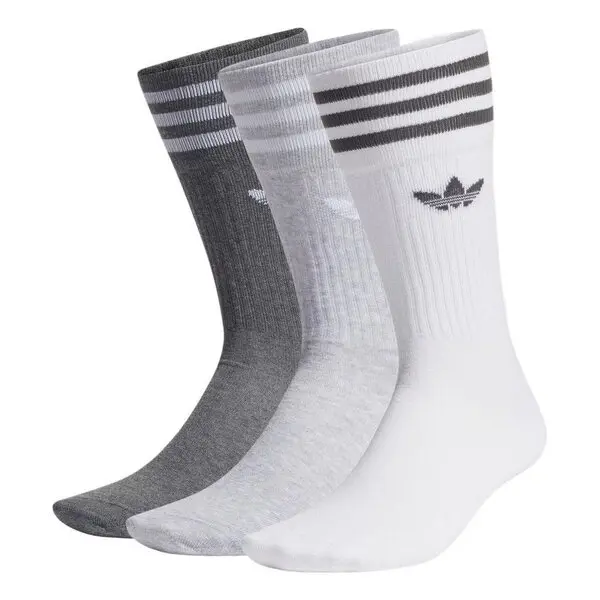 Adidas Originals Stripe Logo Crew Socks 3 Pack - Multi-color