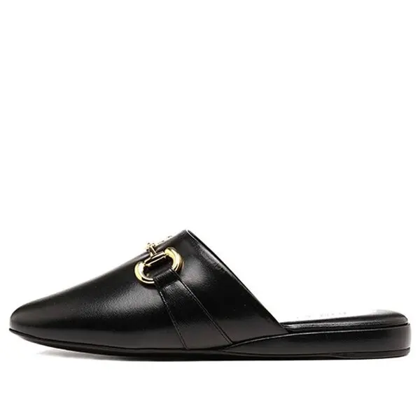 Gucci Princetown Leather Mules With Horsebit Detail - Black