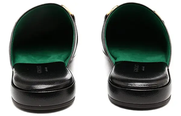 Gucci Princetown Leather Mules With Horsebit Detail
