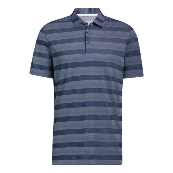 Adidas Ss22 Stripe Printing Short Sleeve Blue Polo Shirt - Default Color