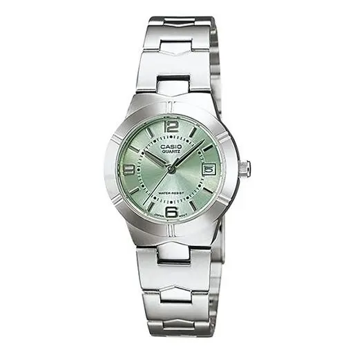 Casio Quartz Analog Watch With Stainless Steel Band - Green