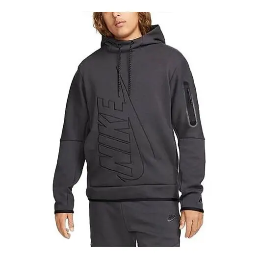Nike Tech Fleece Pullover Graphic Hoodie 'black - Black/multi-color