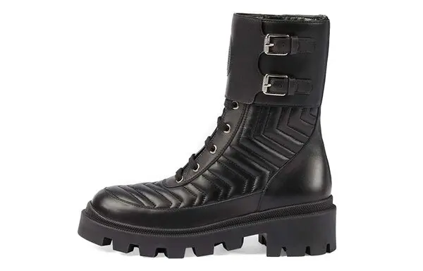 Gucci Frances Interlocking G Combat Boots