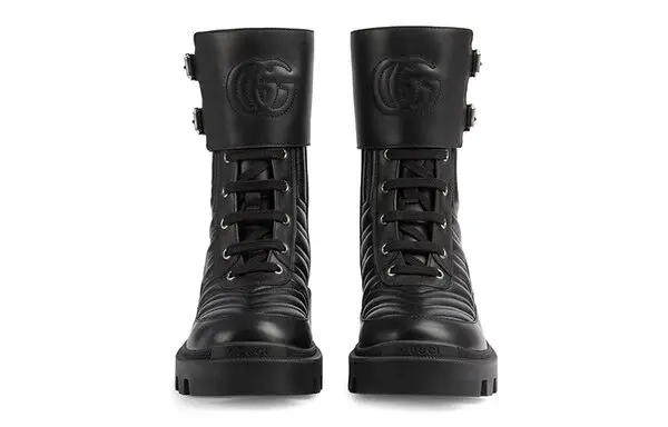 Gucci Frances Interlocking G Combat Boots