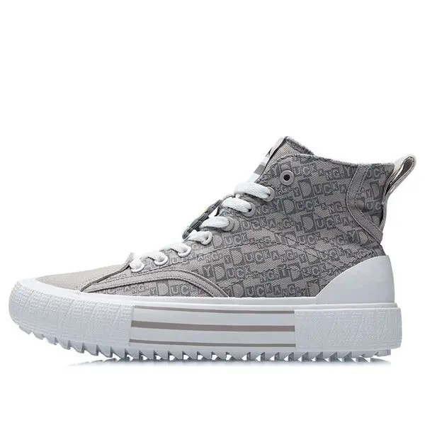 LI-NING X Disney Canvas High-top Sneakers - Grey/white